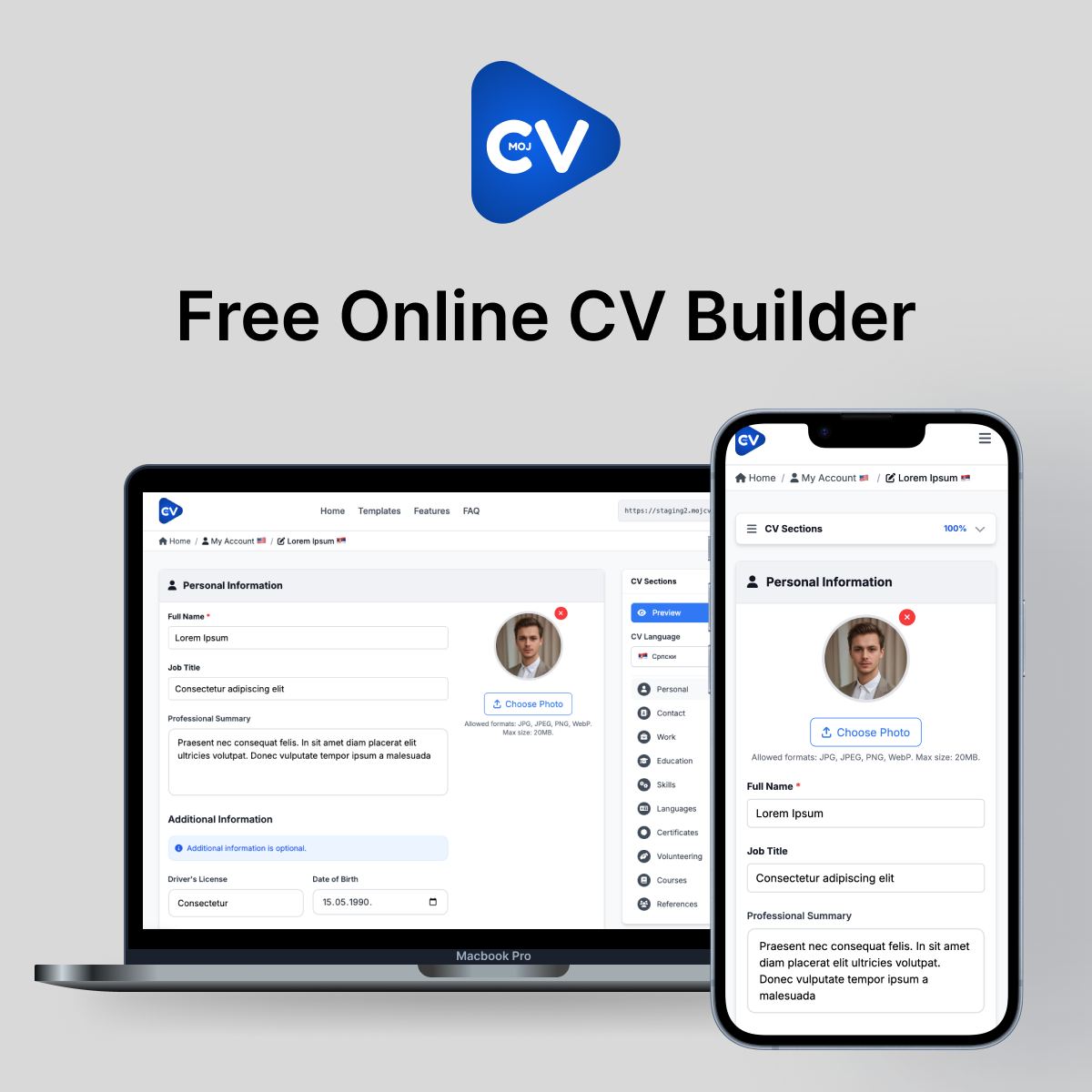 Truly Free Resume Builder & CV Maker | MojCV